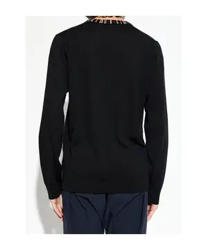 Paul Smith Signature Stripe Collar Jumper - Black