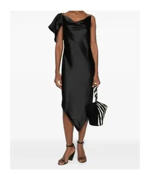 IRO PARIS Asymmetrical Draped Midi Dress
