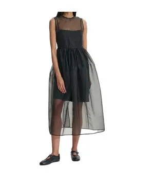 Cecilie Bahnsen Camilla Overlay Sheer Dress