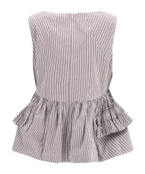 Dries Van Noten Sleeveless Ruffled Peplum Top