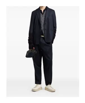 Emporio Armani Half-zip Wool Polo Shirt
