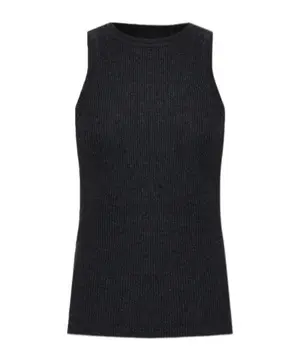 LISA YANG Ribbed Tank Top - Black