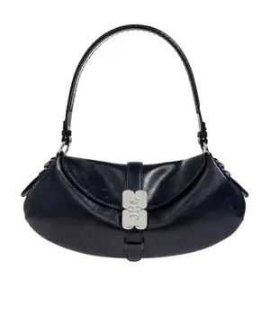 GANNI Logo Buckle Tote Bag - Black