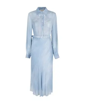 ERMANNO FIRENZE Long Sleeve Belted Dress