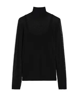 Max Mara High Neck Long-sleeved Top
