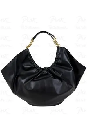 COCCINELLE Logo-embossed Leather Tote Bag - Black