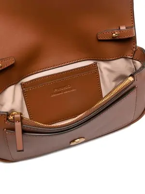 Pinko Love One Pocket Chain Linked Crossbody Bag - Brown