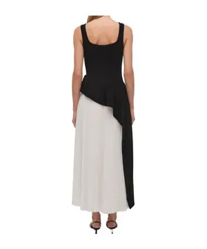 Simkhai Zayla Pleated Asymmetric Dress