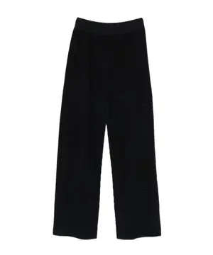 Fabiana Filippi Elastic Waistband Straight Leg Pants - Black