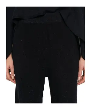 Fabiana Filippi Elastic Waistband Straight Leg Pants - Black
