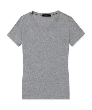 Max Mara T-shirt With Round Neck And Short Sleeves - Gray