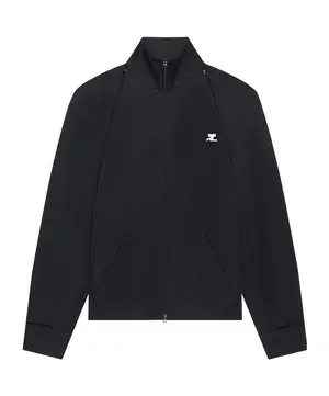 COURREGES Zip-up Track Jacket - Black