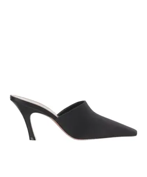 Amina Muaddi Mule-style High-heeled Sandals With Pointed Square Toe