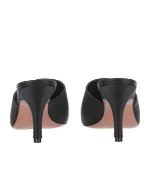 Amina Muaddi Mule-style High-heeled Sandals With Pointed Square Toe
