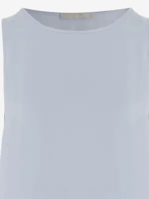 ALLUDE Sleeveless Silk Top