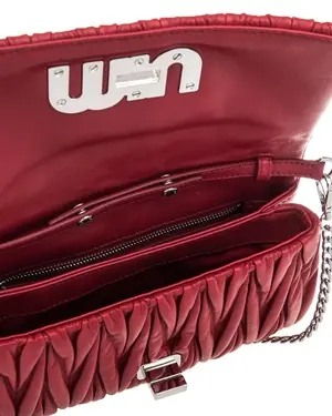 Miu Miu Matelassé Logo Shoulder Bag