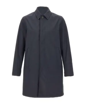 Herno Long-sleeved Buttoned Raincoat - Black