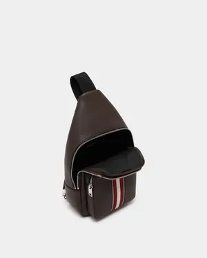 Bally Leather Sling Bag With Grosgrain Ribbon Detail