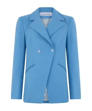 Veronica Beard Linen Blend Double-breasted Blazer