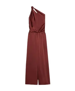 IBLUES One-shoulder Jumpsuit With Wide Legs - Bordeaux