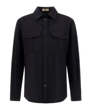 Herno Flap-pocket Buttoned Shirt - Navy Blue
