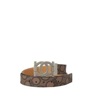 FERRAGAMO Logo Buckle Belt - Brown