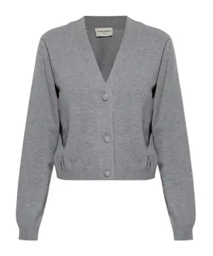 Officine Générale Serena V-neck Button Cardigan - Gray