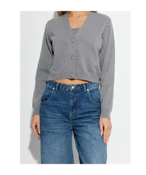 Officine Générale Serena V-neck Button Cardigan - Gray
