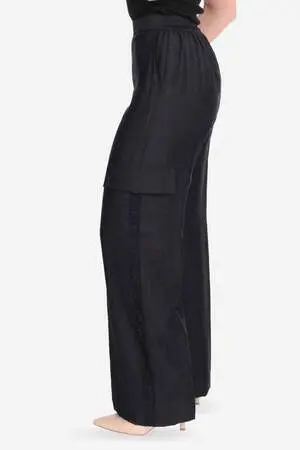 BLUGIRL Elasticated Waist Cargo Pants With Lace Detail
