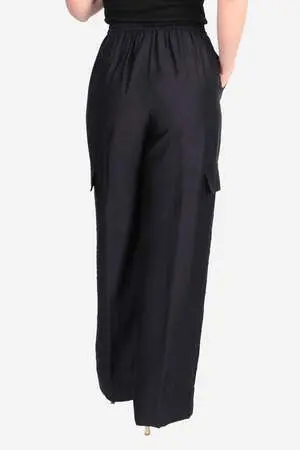BLUGIRL Elasticated Waist Cargo Pants With Lace Detail