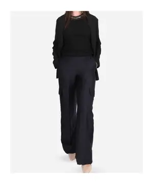 BLUGIRL Elasticated Waist Cargo Pants With Lace Detail