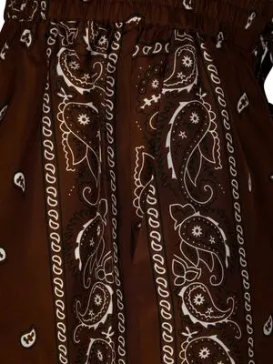 P.a.r.o.s.h Silk Paisley Print Shorts