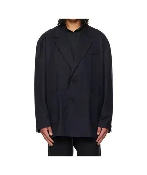 WOOYOUNGMI Striped Single-breasted Suit Jacket