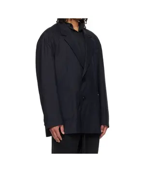 WOOYOUNGMI Striped Single-breasted Suit Jacket