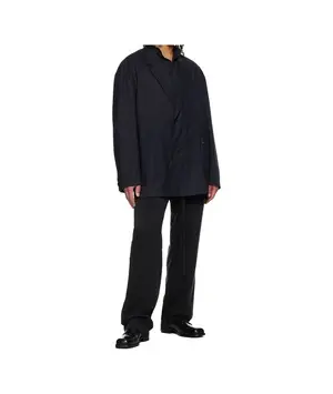 WOOYOUNGMI Striped Single-breasted Suit Jacket
