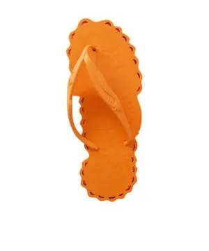 Zimmermann Seafoam Rubber Thong Sandals - Orange