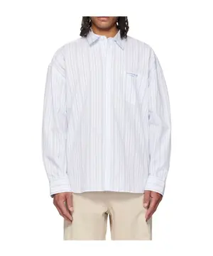 WOOYOUNGMI Long-sleeved Striped Shirt - No