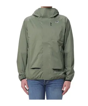 K-WAY Waterproof Zip Hooded Jacket - Gray