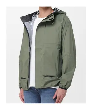K-WAY Waterproof Zip Hooded Jacket - Gray