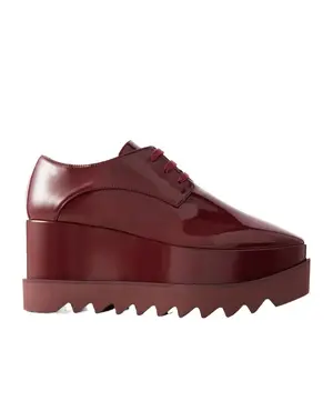 Stella McCartney Elyse Vegetarian Patent-leather Platform Brogues