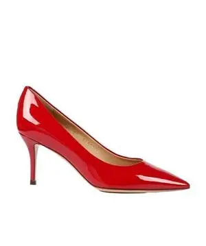 FERRAGAMO Patent Leather Pointed Stiletto High Heels - Red