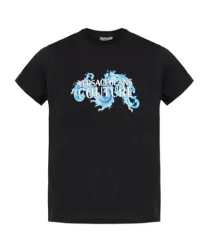 Versace Logo Printed Crewneck T-shirt