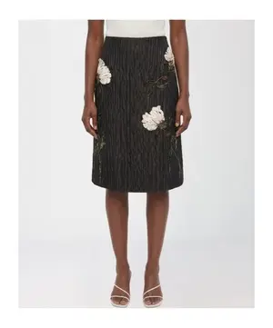 Simkhai Floral Midi Skirt