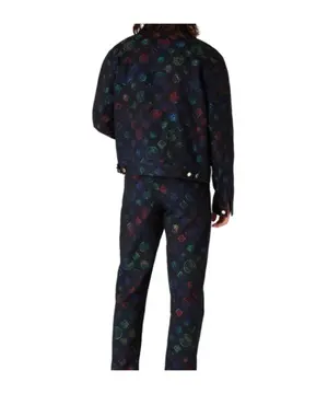 Casablanca Heatmap Monogram Denim Jacket - Navy