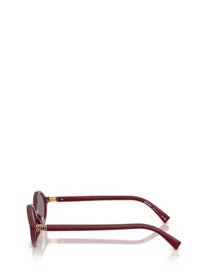 Miu Miu Oval Frame Full Rim Sunglasses - Gray