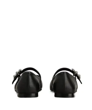 ROGER VIVIER Round Toe Mini Flower Buckle Ballet Flats