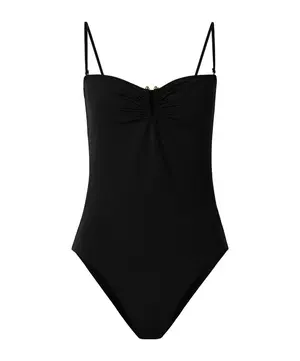 NILI LOTAN Spaghetti Strap One Piece Swimsuit - Black