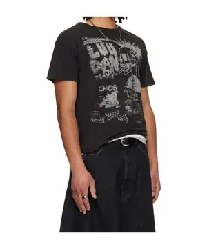 LU'U DAN Thrash Crew Neck T-shirt - Black