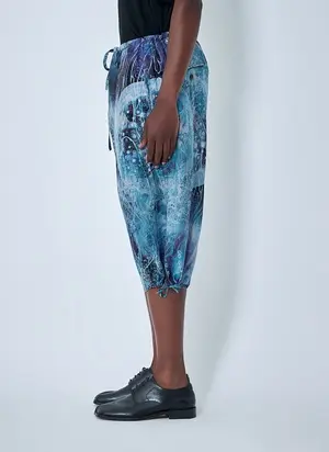 Yohji Yamamoto Printed Drawstring Pants