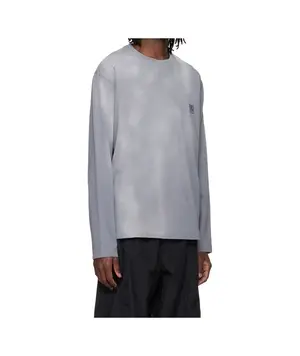 WOOYOUNGMI Long-sleeved Dyed Logo T-shirt